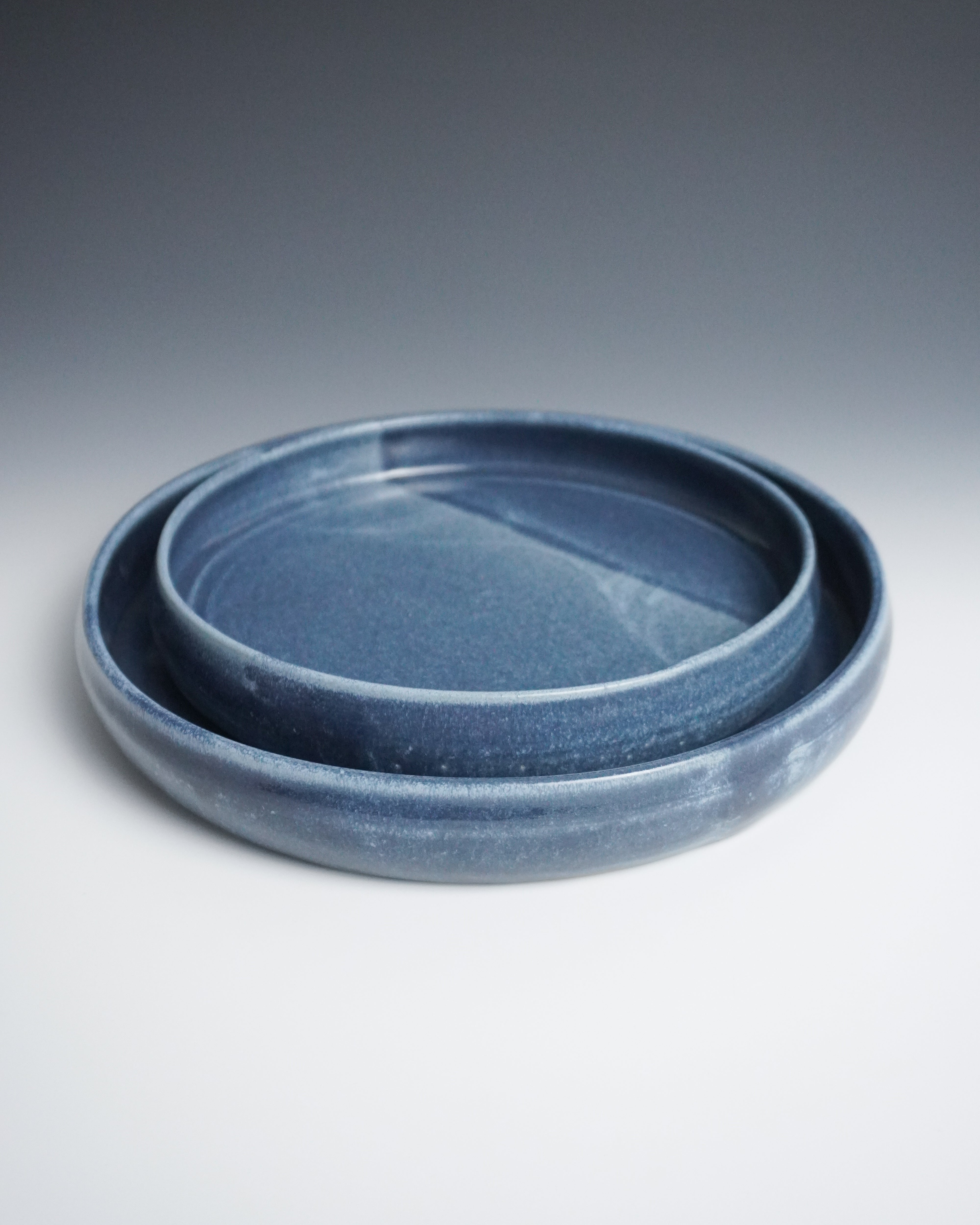 denim blue dinner plates – Isa Carr Ceramics